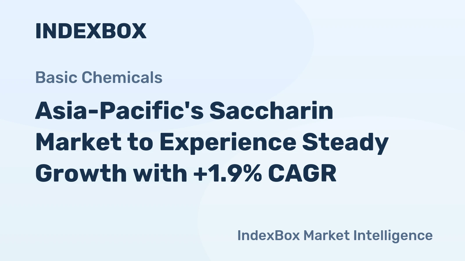 Asia-Pacific's Saccharin Market to Experience Steady Growth with +1.9% CAGR