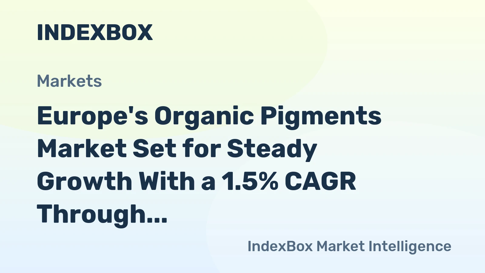 Europe's Organic Pigments Market Set for Steady Growth With a 1.5% CAGR Through 2035