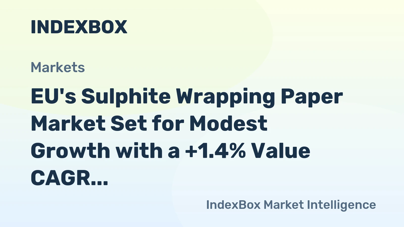 EU's Sulphite Wrapping Paper Market Set for Modest Growth with a +1.4% Value CAGR Through 2035