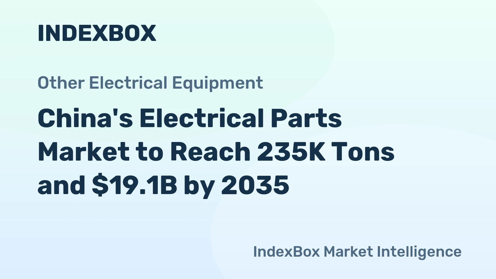China's Electrical Parts Market to Reach 235K Tons and $19.1B by 2035