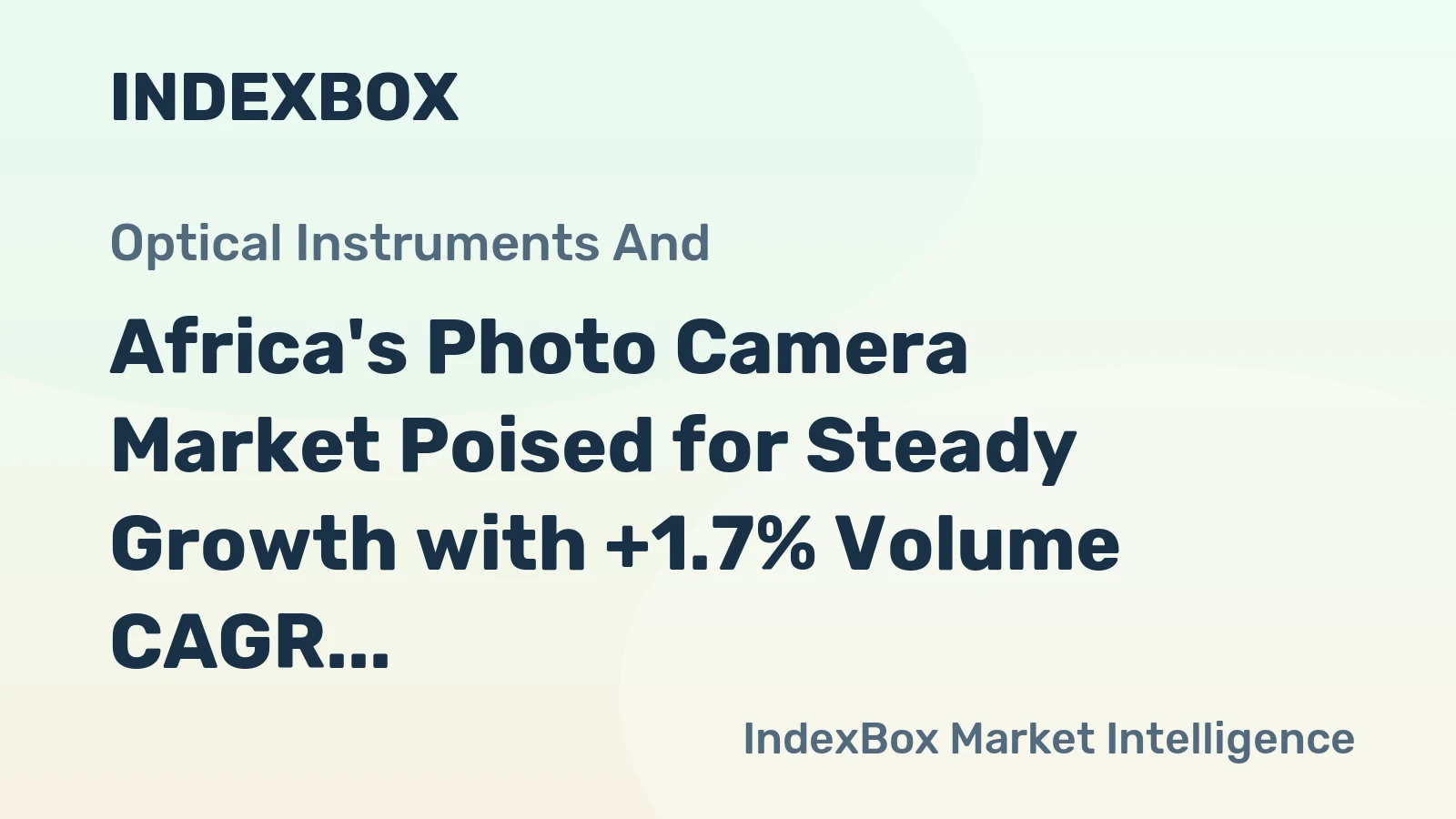 Africa's Photo Camera Market Poised for Steady Growth with +1.7% Volume CAGR Through 2035