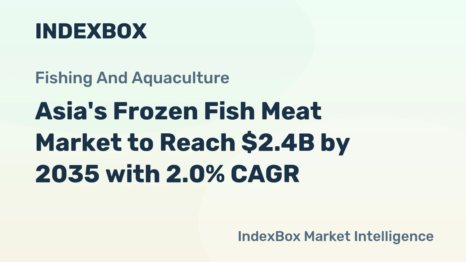 Asia's Frozen Fish Meat Market to Reach $2.4B by 2035 with 2.0% CAGR