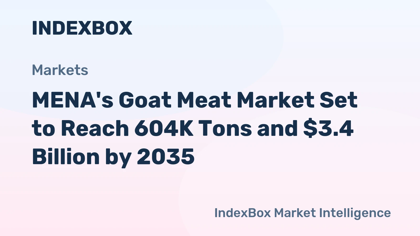MENA's Goat Meat Market Set to Reach 604K Tons and $3.4 Billion by 2035