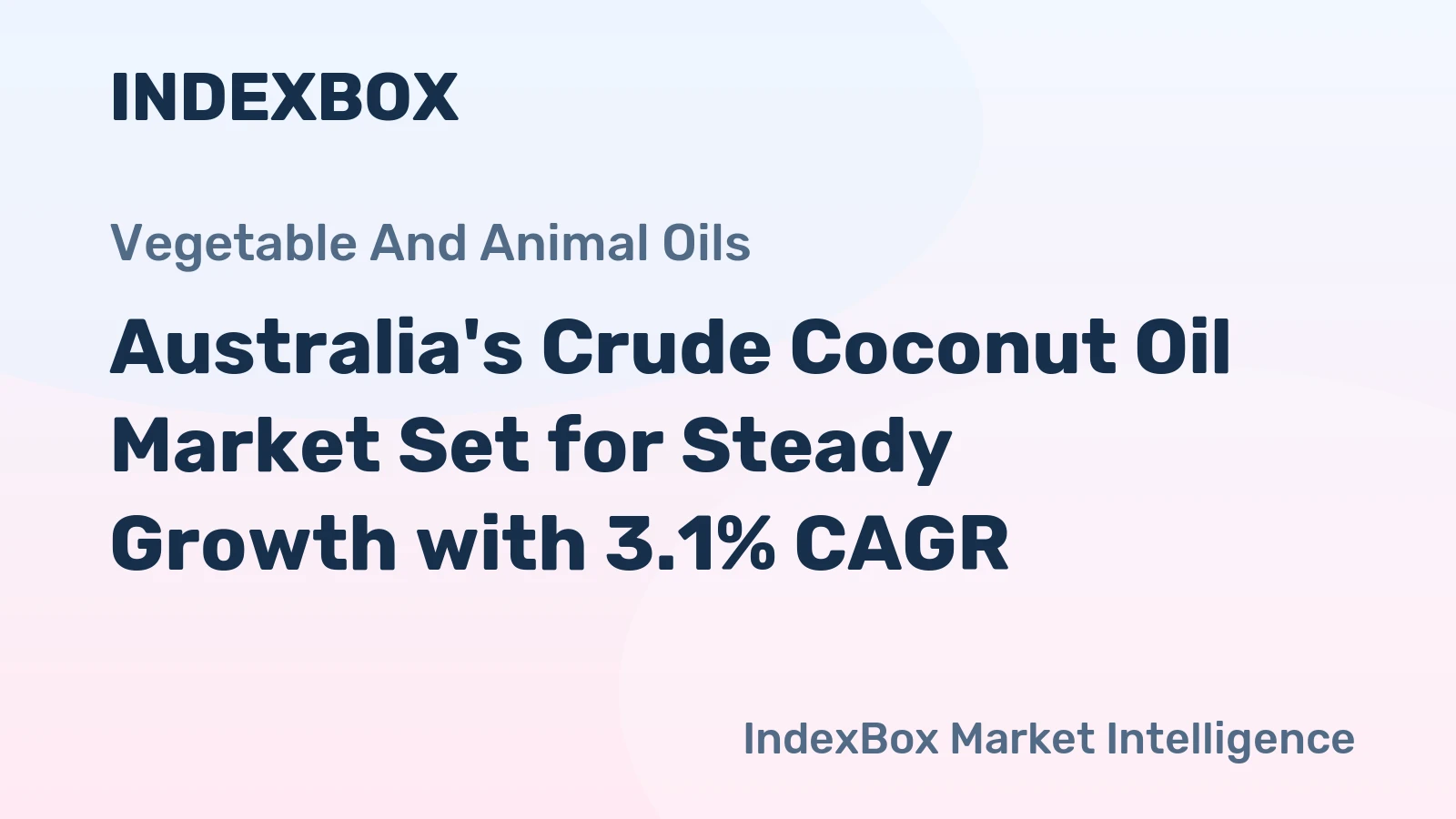 Australia's Crude Coconut Oil Market Set for Steady Growth with 3.1% CAGR