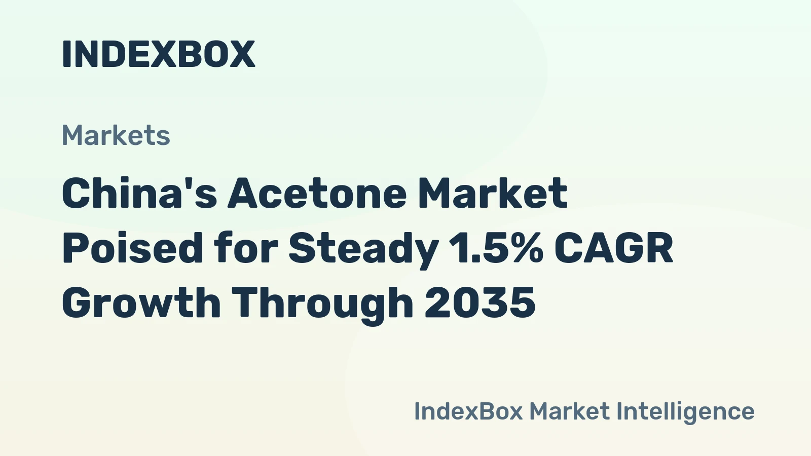 China's Acetone Market Poised for Steady 1.5% CAGR Growth Through 2035