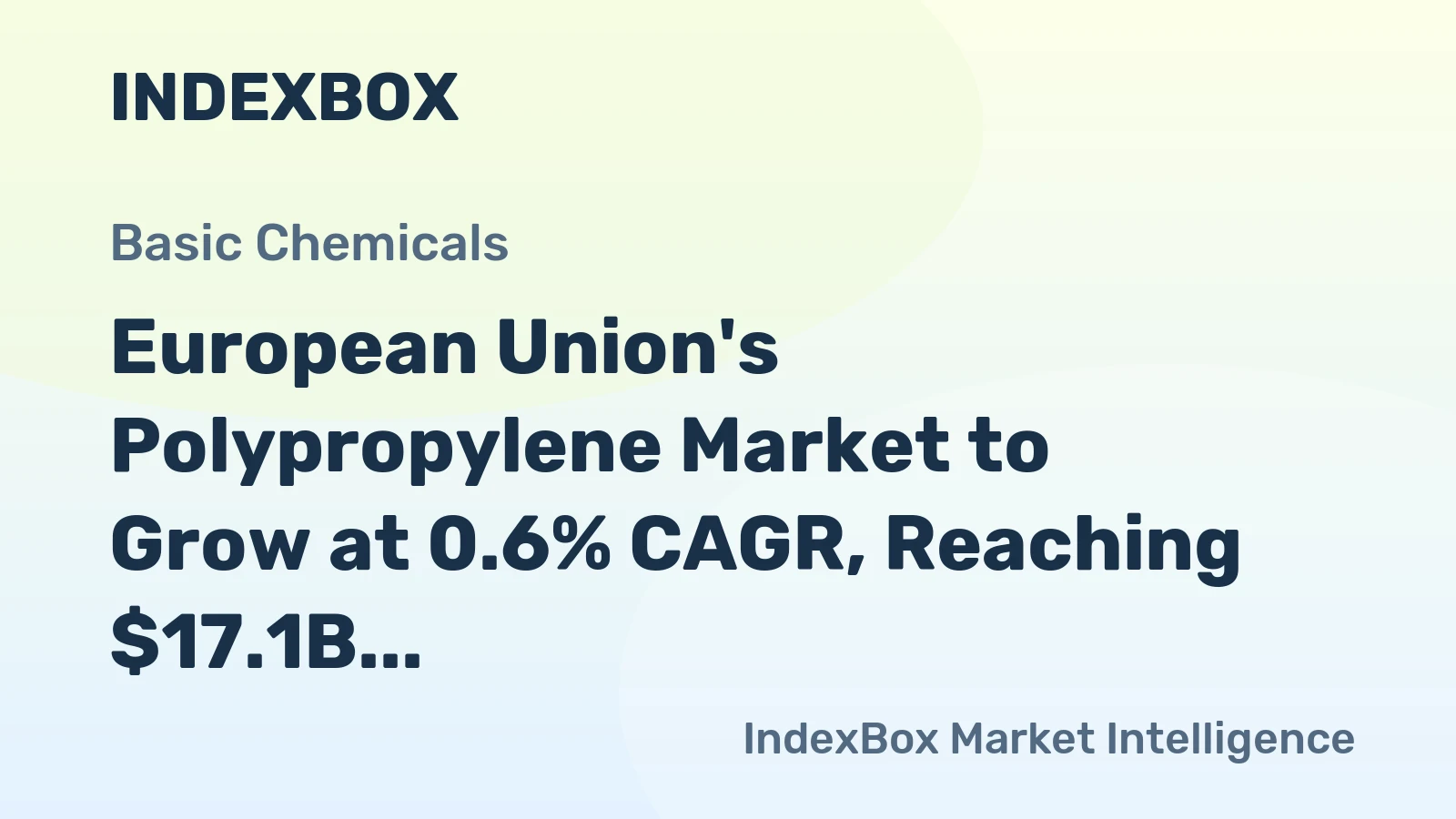 European Union's Polypropylene Market to Grow at 0.6% CAGR, Reaching $17.1B by 2035