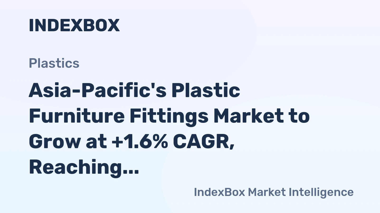 Asia-Pacific's Plastic Furniture Fittings Market to Grow at +1.6% CAGR, Reaching $10.1B by 2035