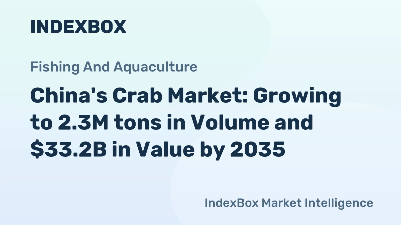 China's Crab Market: Growing to 2.3M tons in Volume and $33.2B in Value by 2035