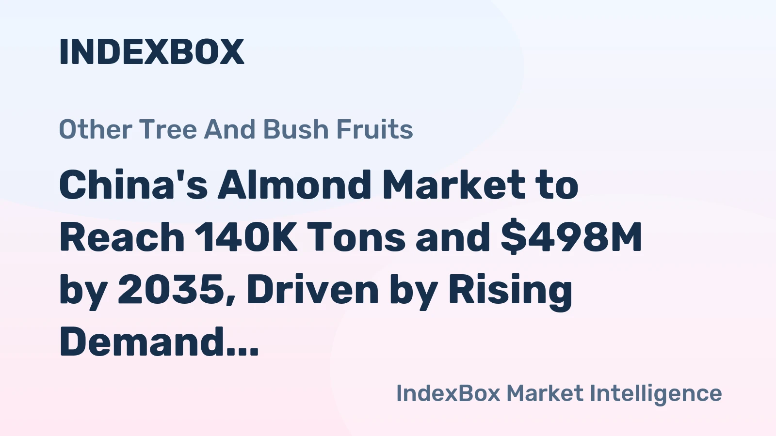 China's Almond Market to Reach 140K Tons and $498M by 2035, Driven by Rising Demand