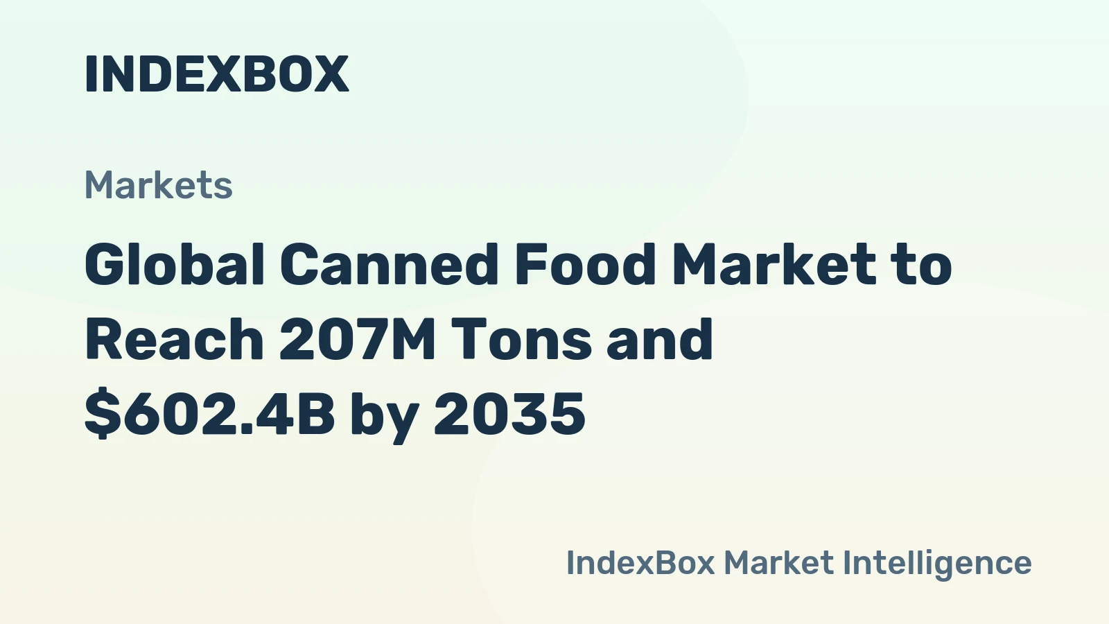 Global Canned Food Market to Reach 207M Tons and $602.4B by 2035
