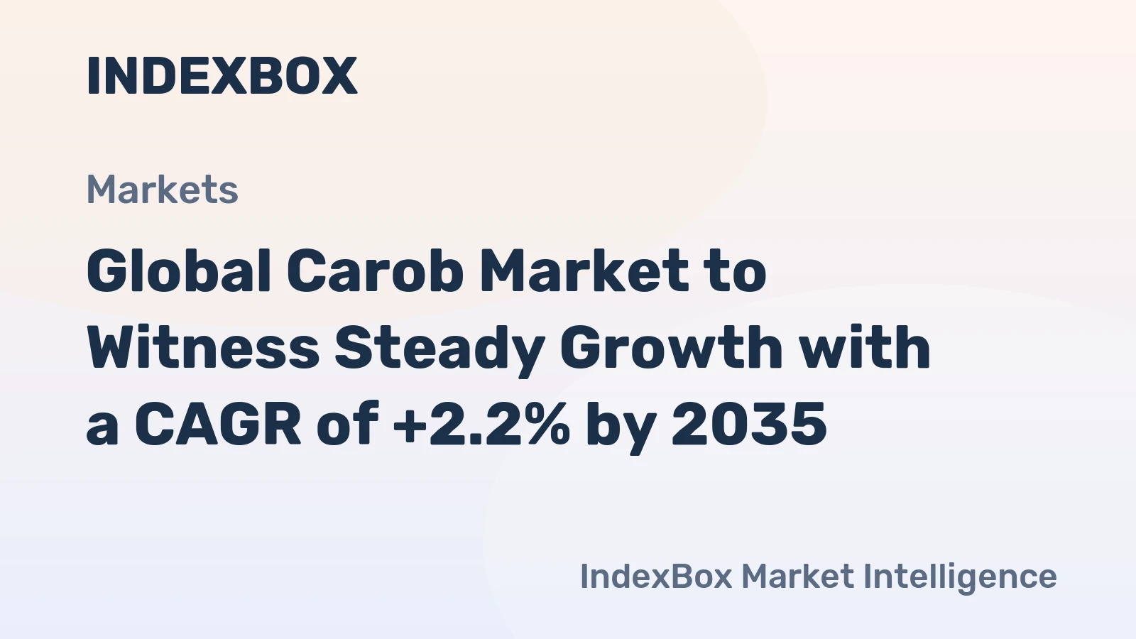 Global Carob Market to Witness Steady Growth with a CAGR of +2.2% by 2035