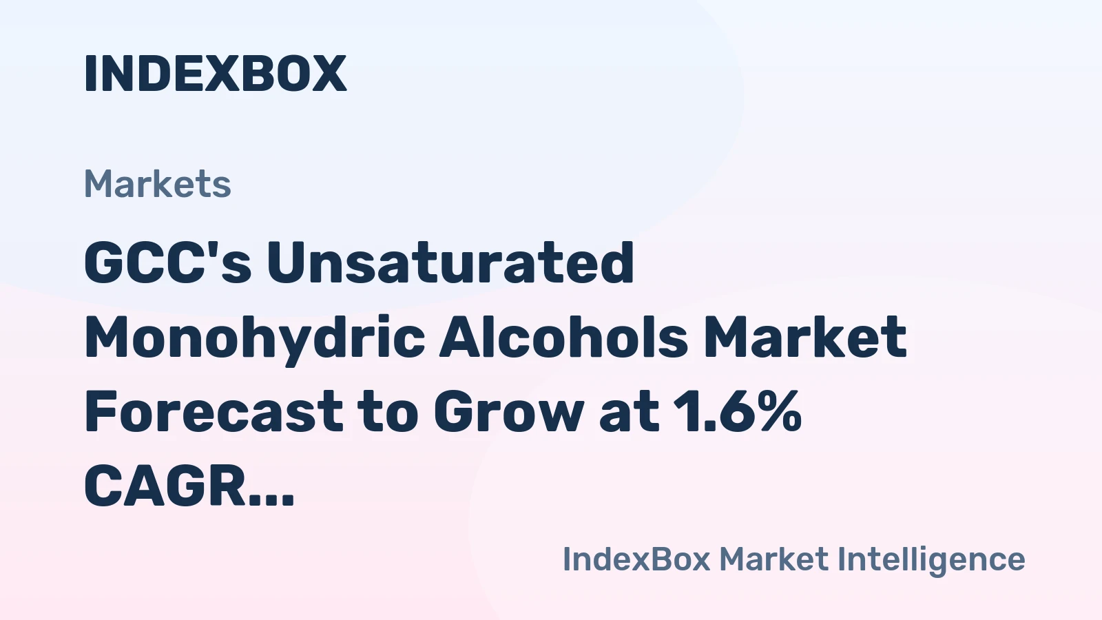 GCC's Unsaturated Monohydric Alcohols Market Forecast to Grow at 1.6% CAGR Through 2035
