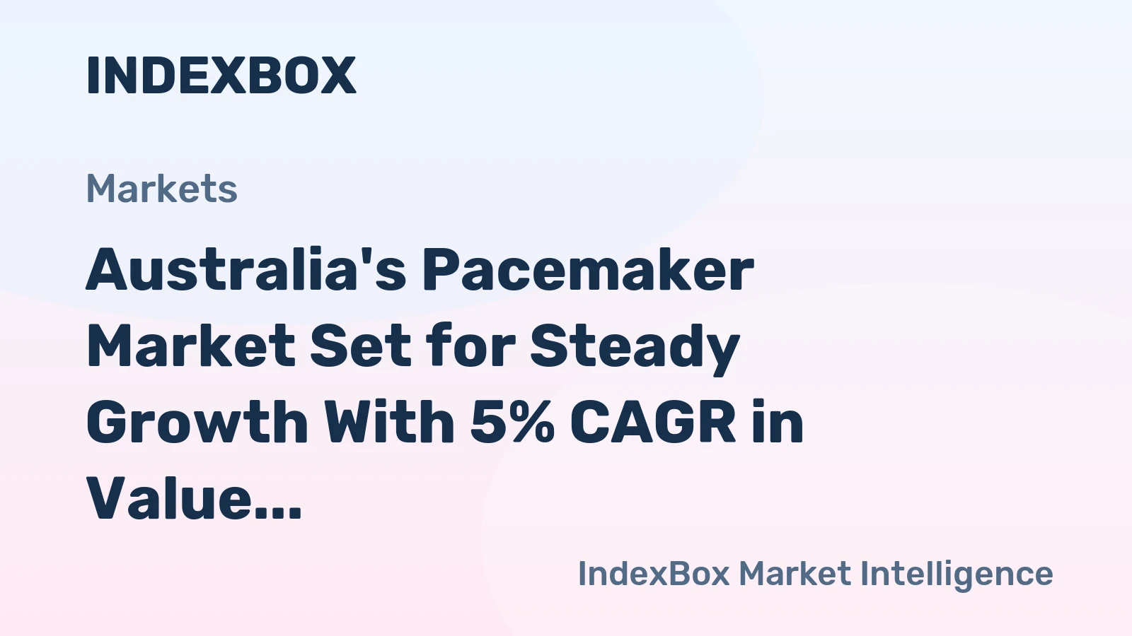 Australia's Pacemaker Market Set for Steady Growth With 5% CAGR in Value Through 2035