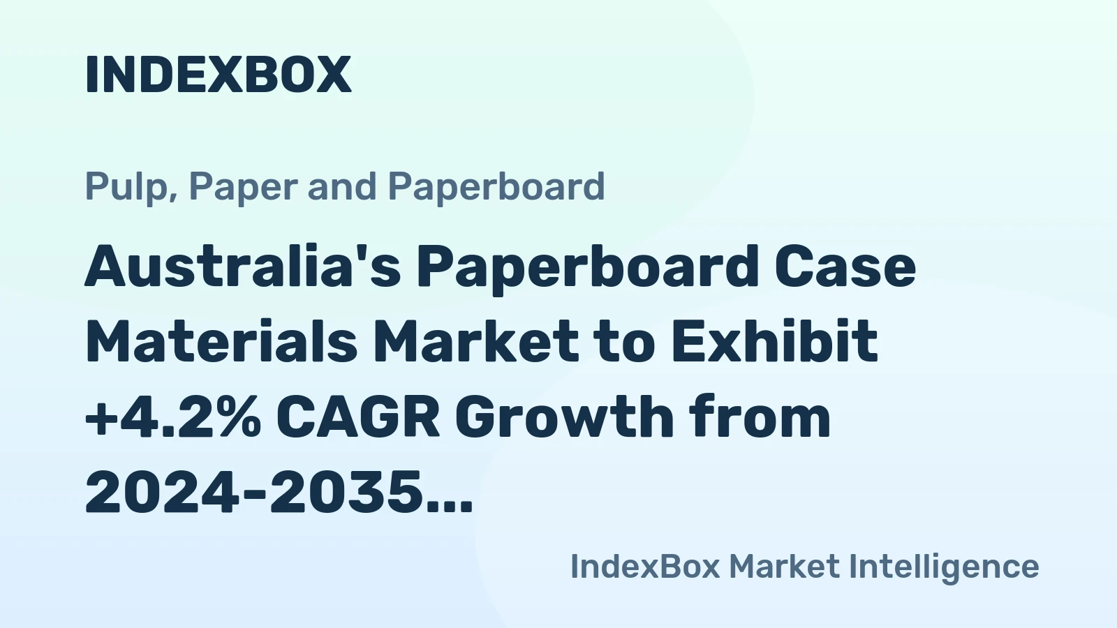 Australia's Paperboard Case Materials Market to Exhibit +4.2% CAGR Growth from 2024-2035