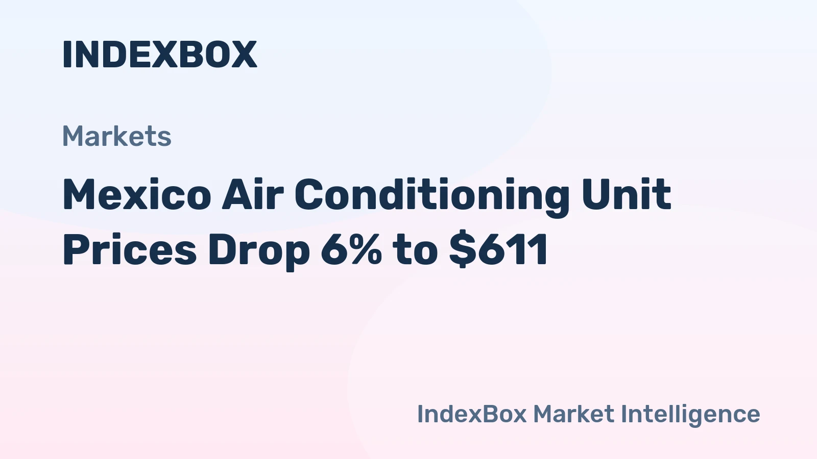 Mexico Air Conditioning Unit Prices Drop 6% to $611