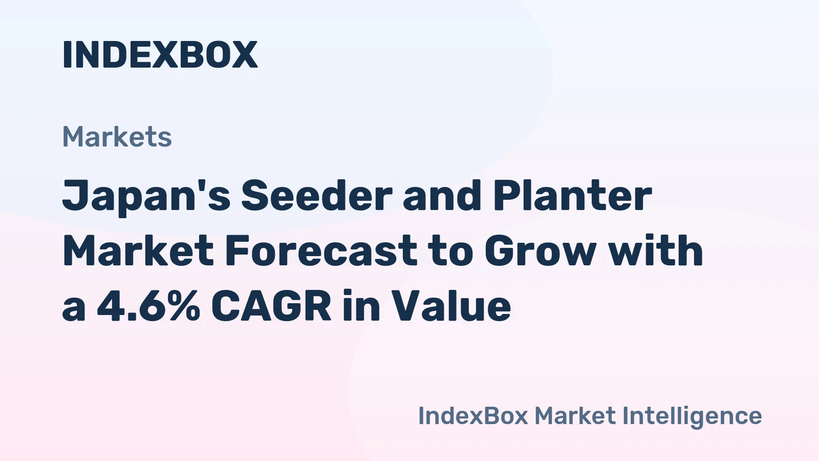 Japan's Seeder and Planter Market Forecast to Grow with a 4.6% CAGR in Value
