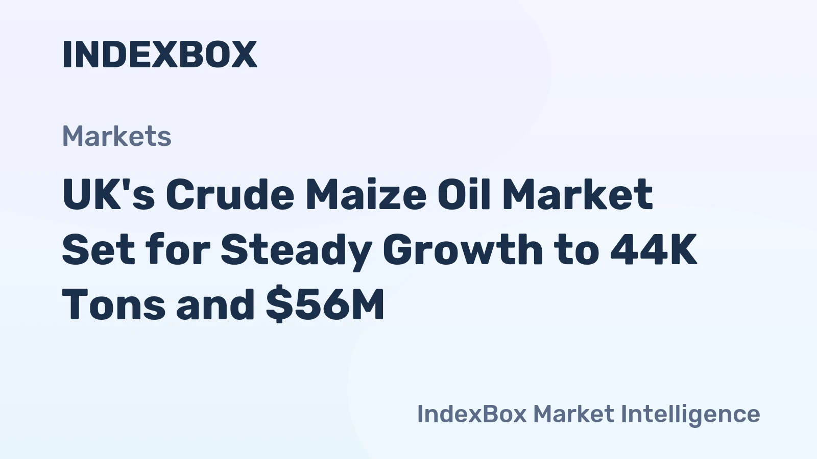 UK's Crude Maize Oil Market Set for Steady Growth to 44K Tons and $56M