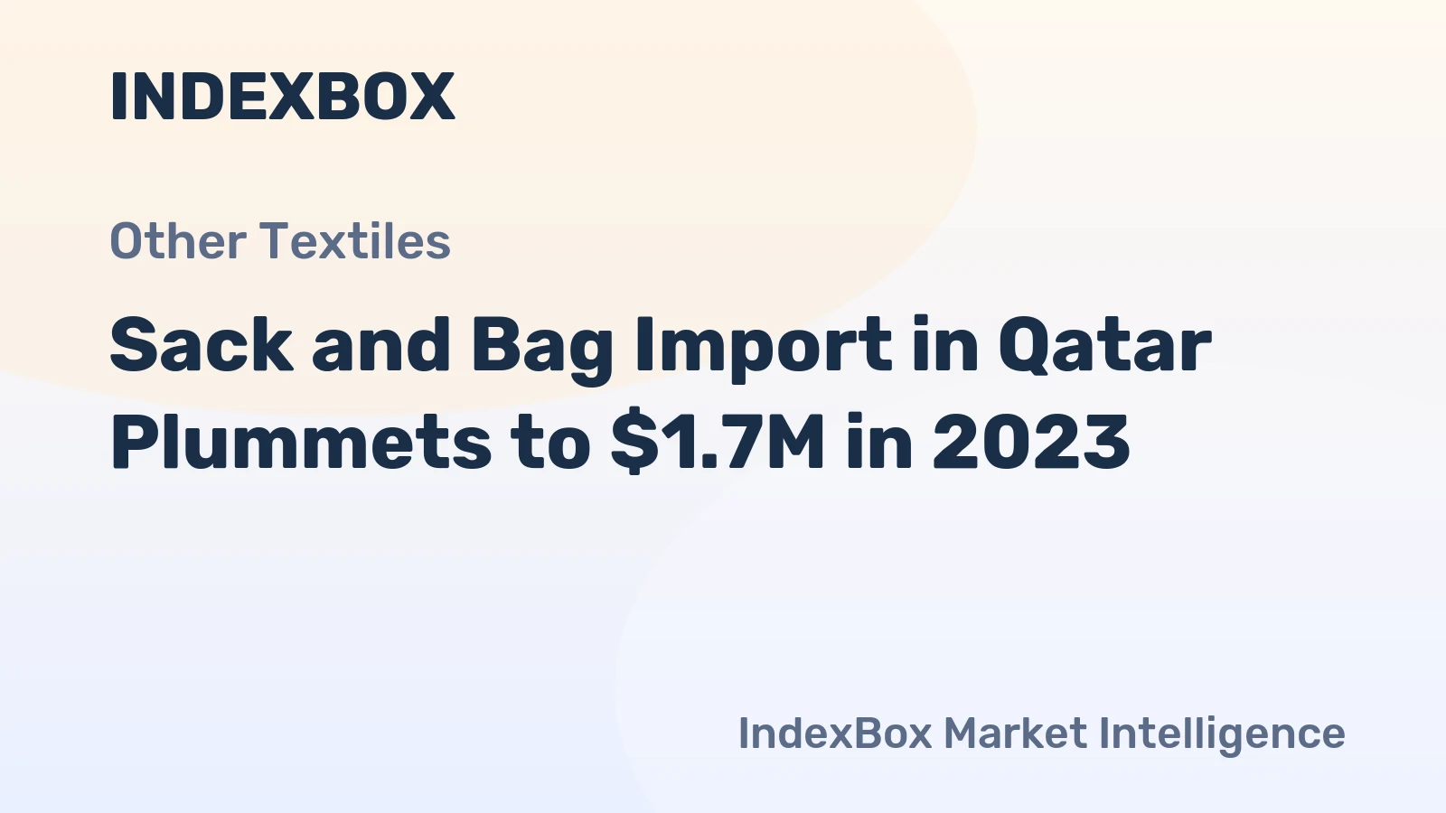 Sack and Bag Import in Qatar Plummets to $1.7M in 2023