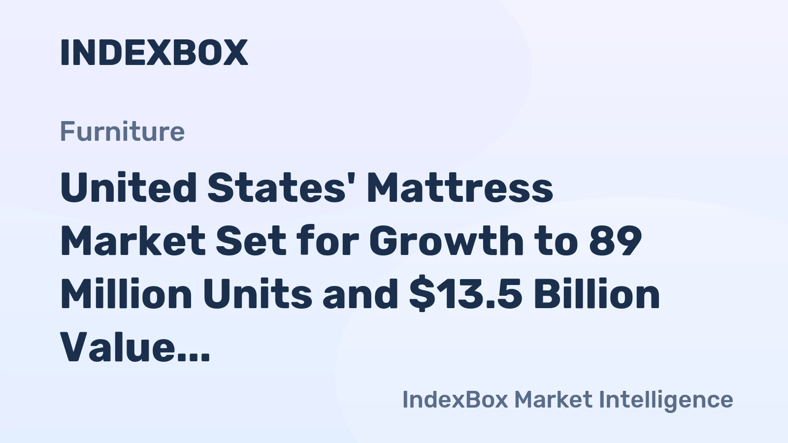 United States' Mattress Market Set for Growth to 89 Million Units and $13.5 Billion Value