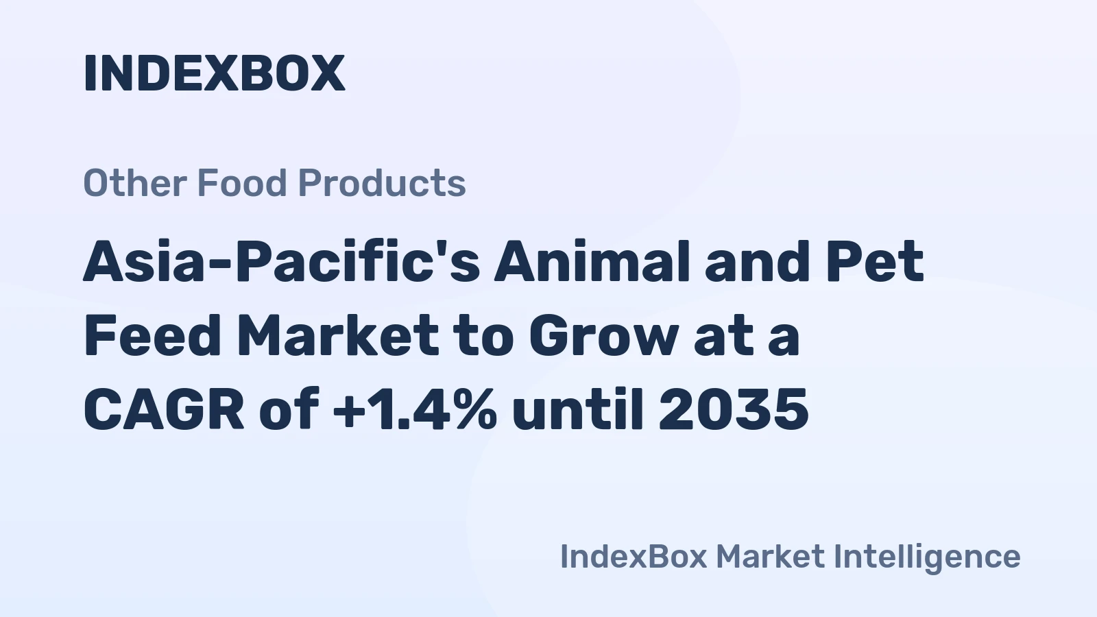 Asia-Pacific's Animal and Pet Feed Market to Grow at a CAGR of +1.4% until 2035