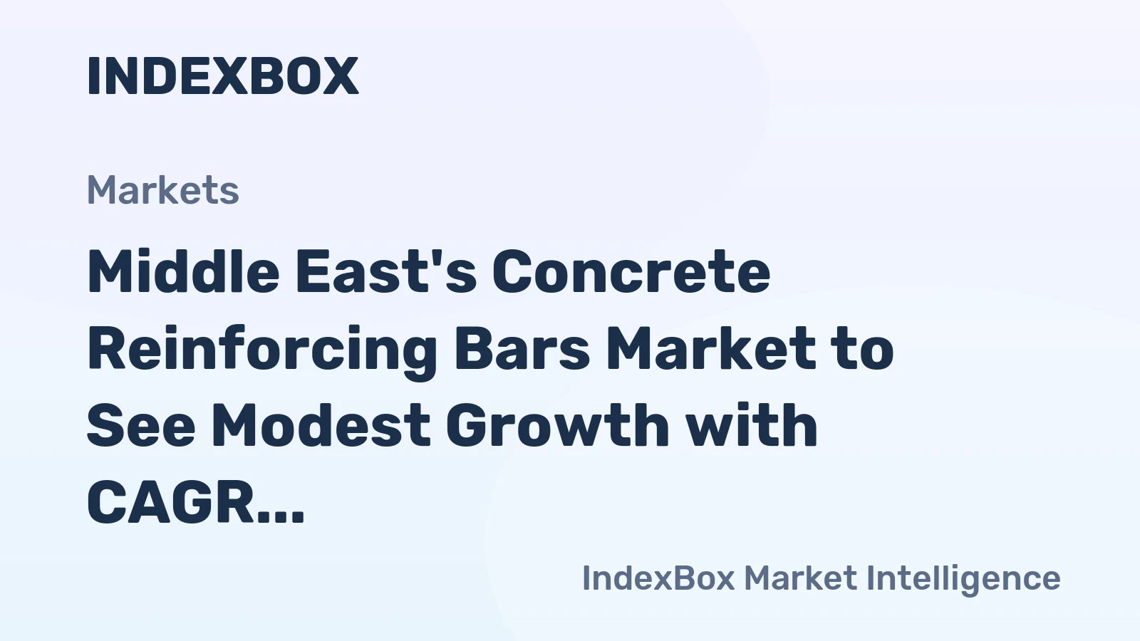 Middle East's Concrete Reinforcing Bars Market to See Modest Growth with CAGR of +0.5% from 2024 to 2035
