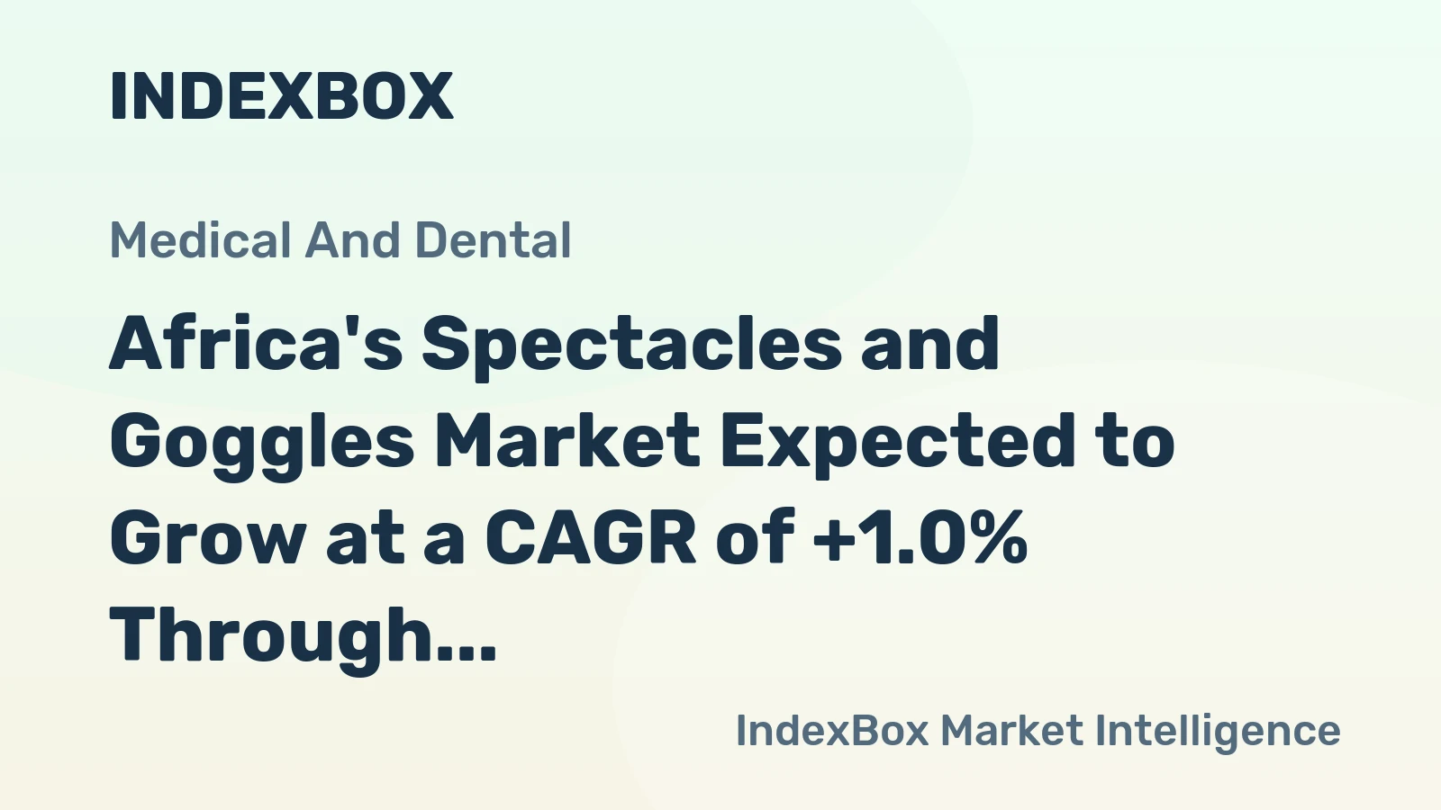 Africa's Spectacles and Goggles Market Expected to Grow at a CAGR of +1.0% Through 2035