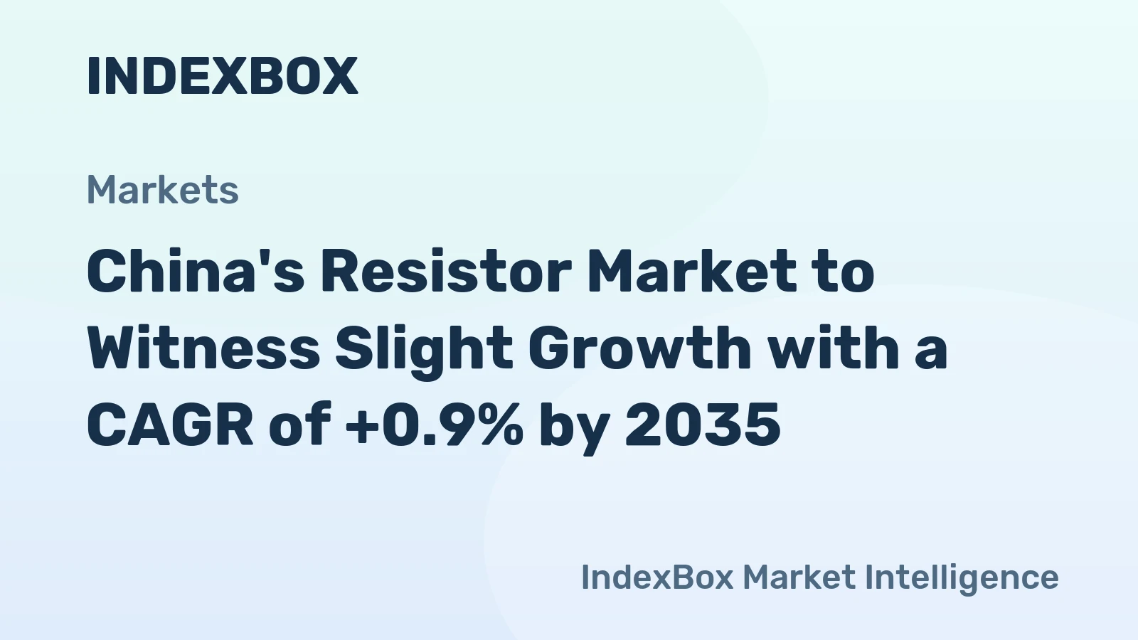 China's Resistor Market to Witness Slight Growth with a CAGR of +0.9% by 2035