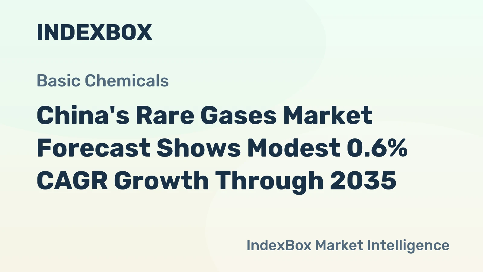 China's Rare Gases Market Forecast Shows Modest 0.6% CAGR Growth Through 2035