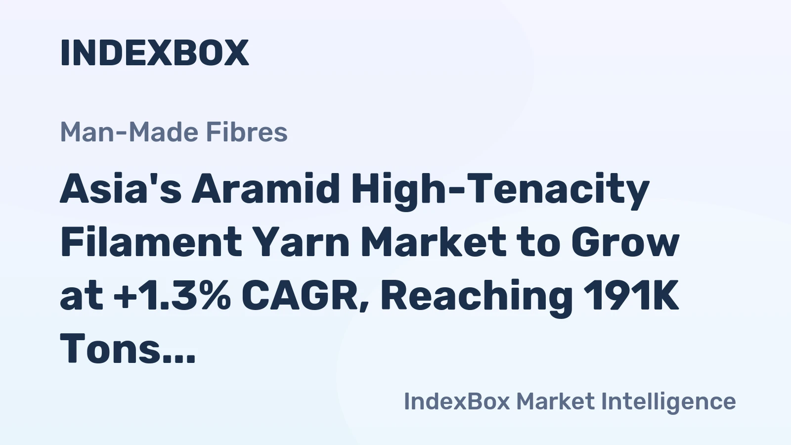 Asia's Aramid High-Tenacity Filament Yarn Market to Grow at +1.3% CAGR, Reaching 191K Tons by 2035