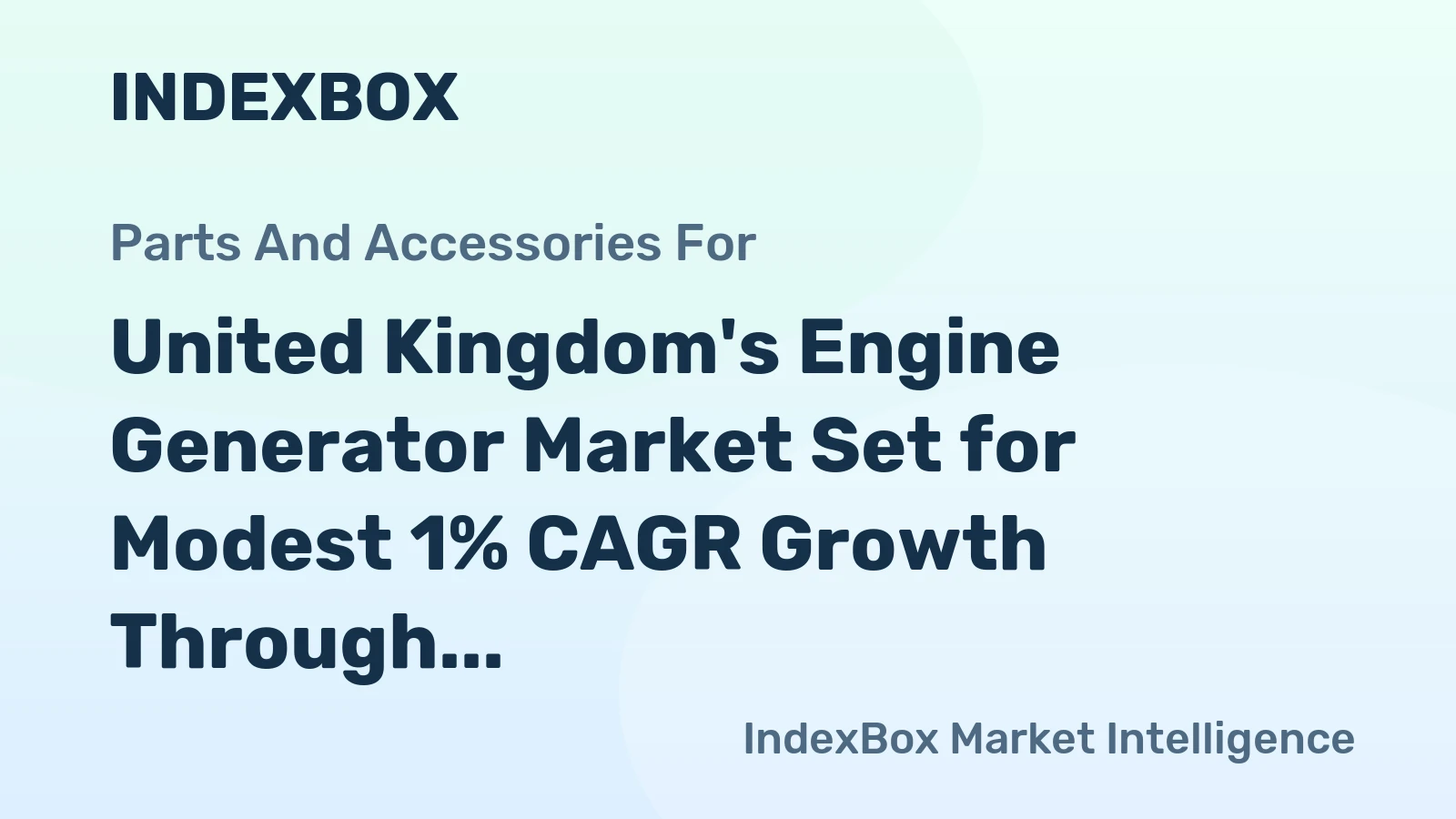 United Kingdom's Engine Generator Market Set for Modest 1% CAGR Growth Through 2035