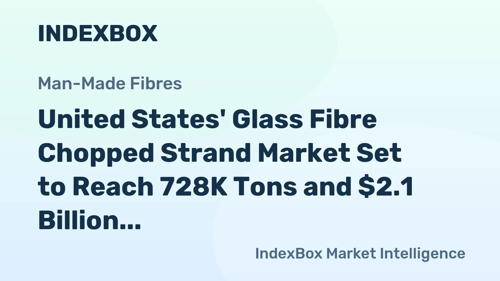 United States' Glass Fibre Chopped Strand Market Set to Reach 728K Tons and $2.1 Billion