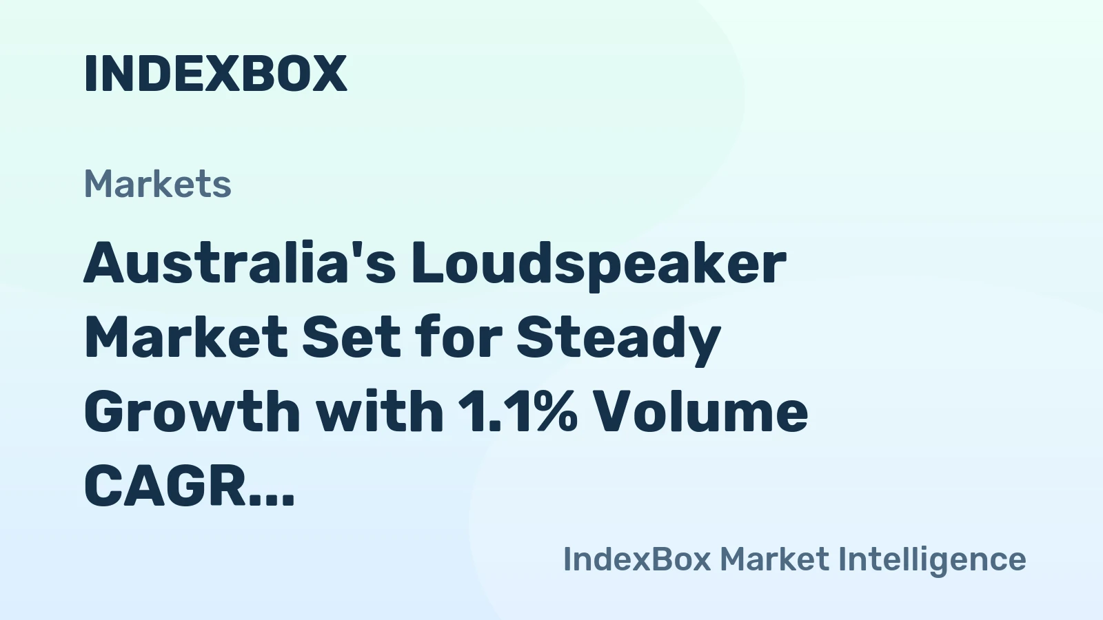 Australia's Loudspeaker Market Set for Steady Growth with 1.1% Volume CAGR Through 2035