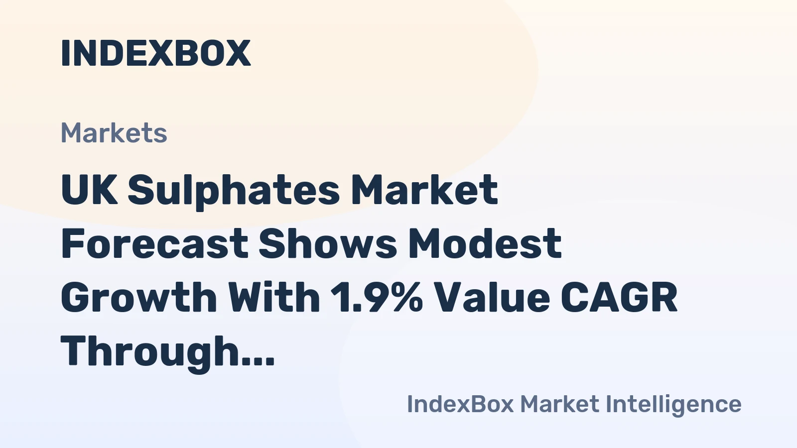 UK Sulphates Market Forecast Shows Modest Growth With 1.9% Value CAGR Through 2035