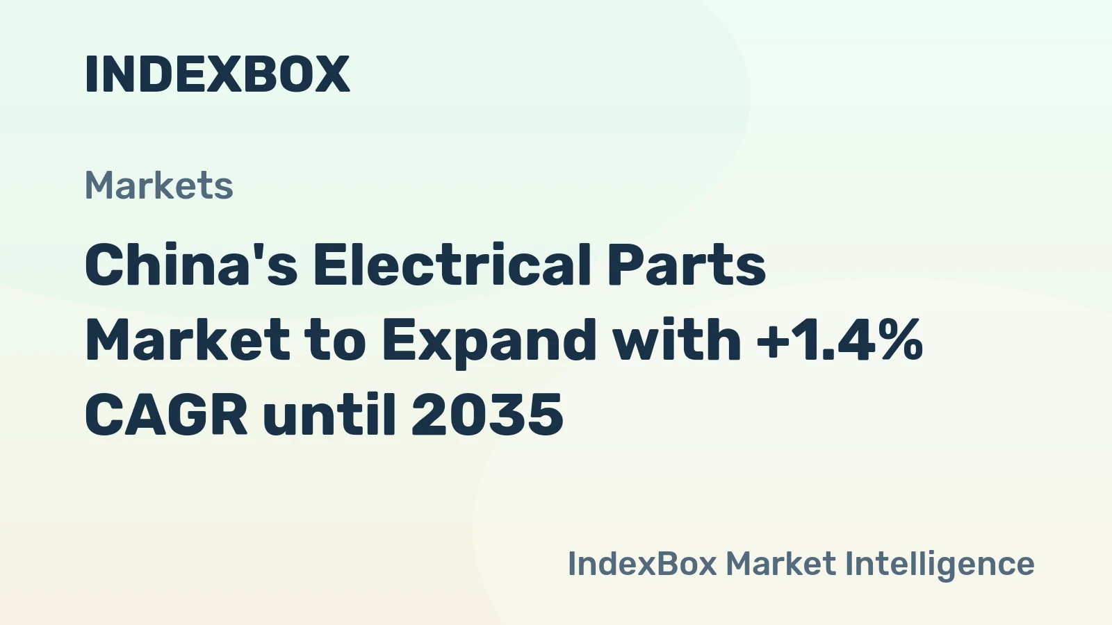 China's Electrical Parts Market to Expand with +1.4% CAGR until 2035