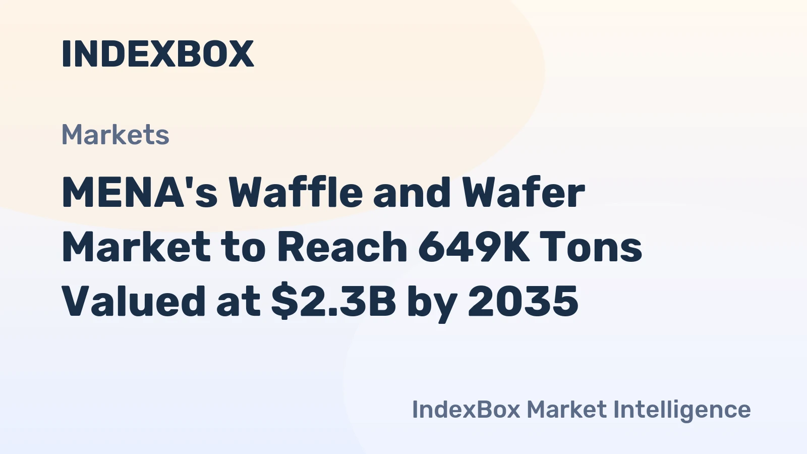 MENA's Waffle and Wafer Market to Reach 649K Tons Valued at $2.3B by 2035