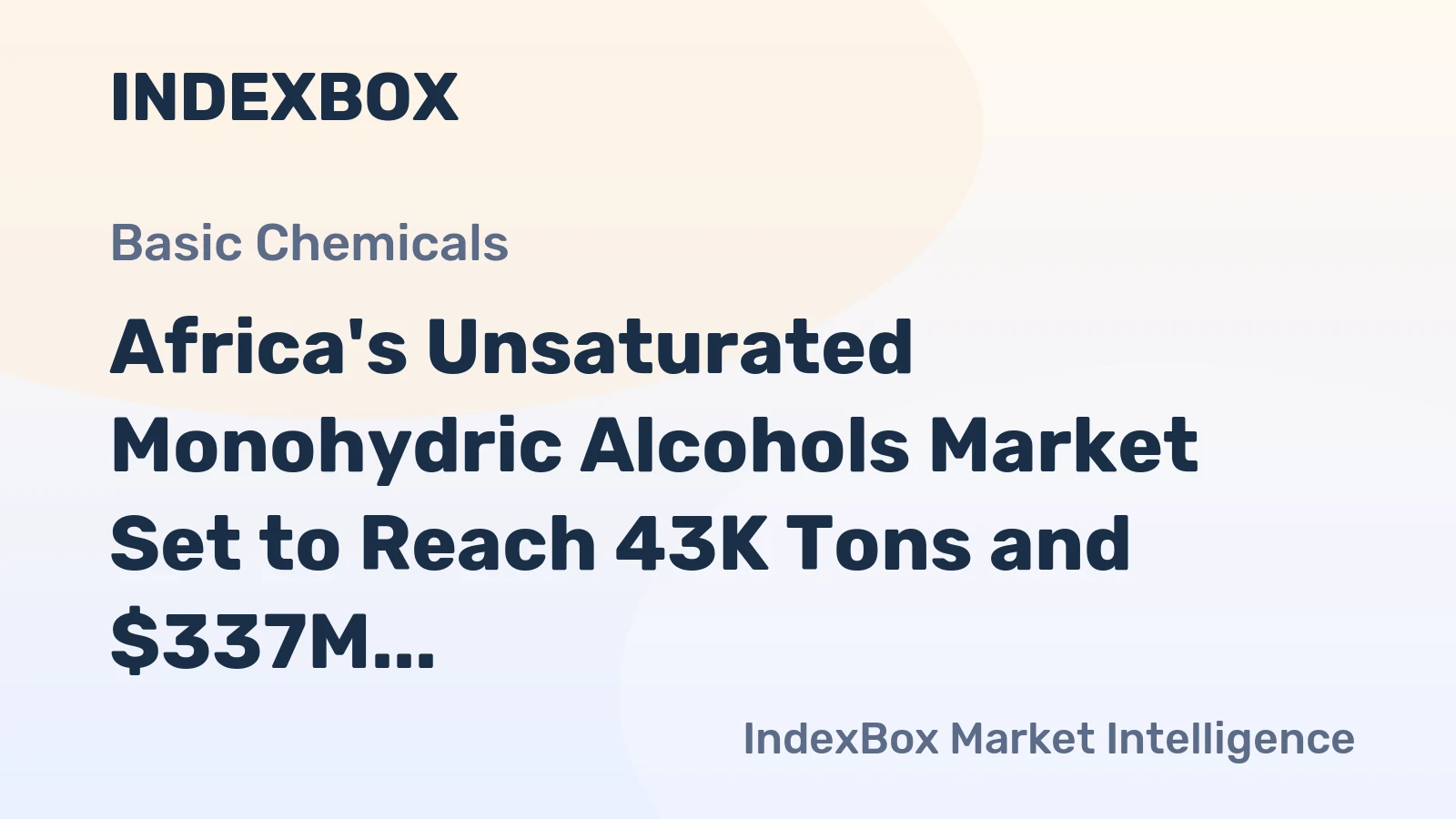 Africa's Unsaturated Monohydric Alcohols Market Set to Reach 43K Tons and $337M by 2035