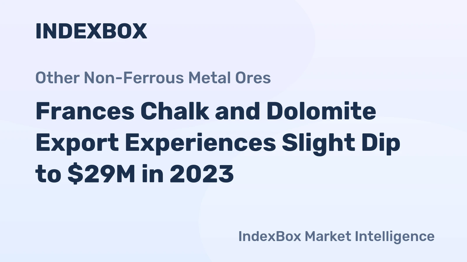 Frances Chalk and Dolomite Export Experiences Slight Dip to $29M in 2023