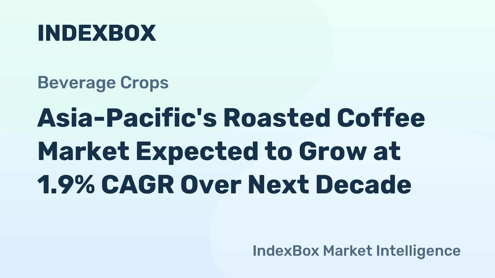 Asia-Pacific's Roasted Coffee Market Expected to Grow at 1.9% CAGR Over Next Decade