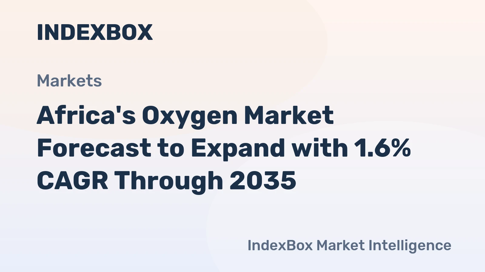 Africa's Oxygen Market Forecast to Expand with 1.6% CAGR Through 2035