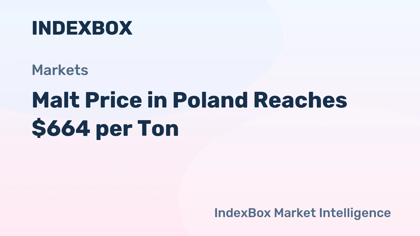 Malt Price in Poland Reaches $664 per Ton