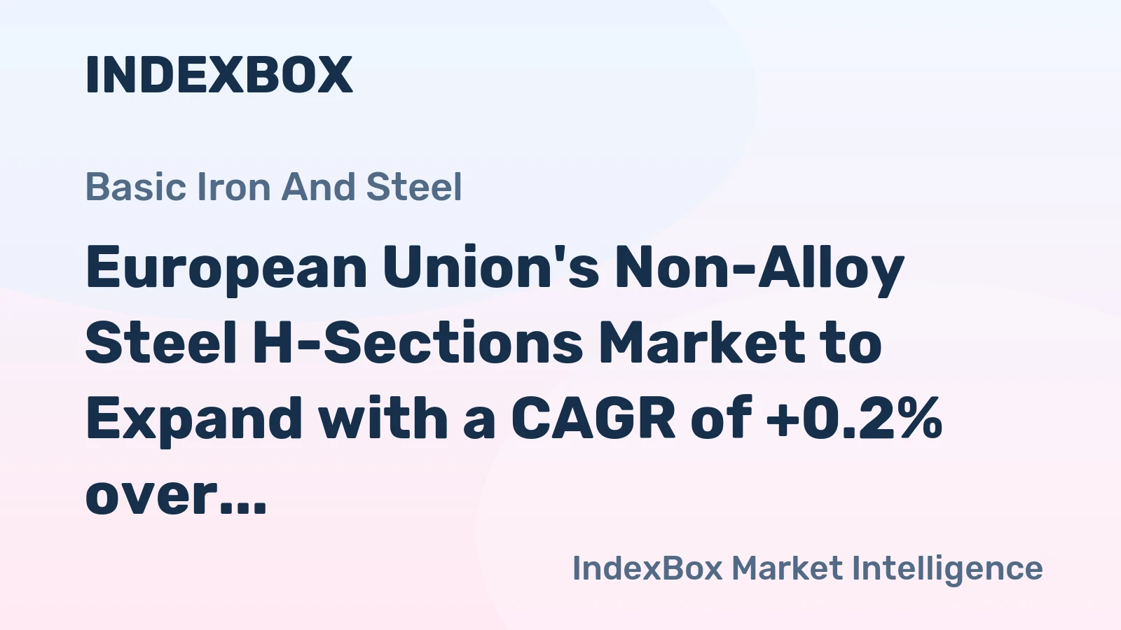 European Union's Non-Alloy Steel H-Sections Market to Expand with a CAGR of +0.2% over the Next Decade