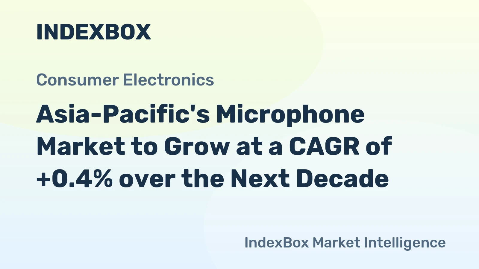 Asia-Pacific's Microphone Market to Grow at a CAGR of +0.4% over the Next Decade