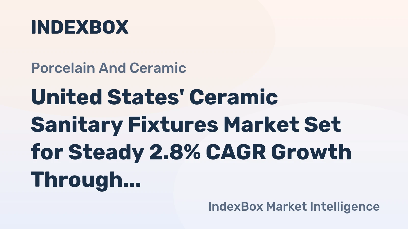 United States' Ceramic Sanitary Fixtures Market Set for Steady 2.8% CAGR Growth Through 2035