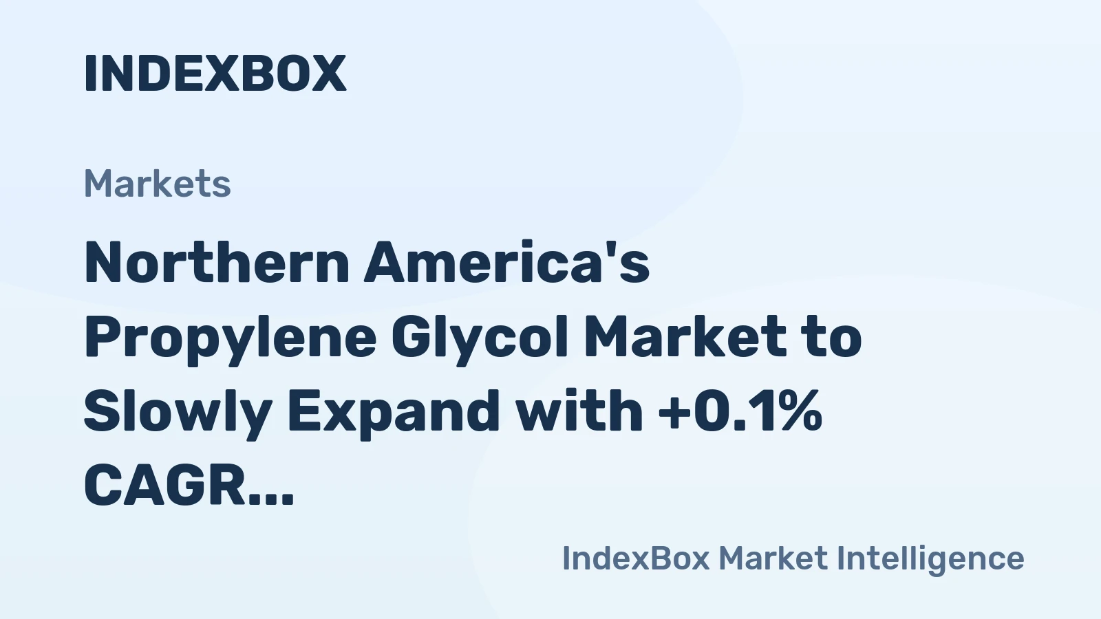 Northern America's Propylene Glycol Market to Slowly Expand with +0.1% CAGR Through 2035