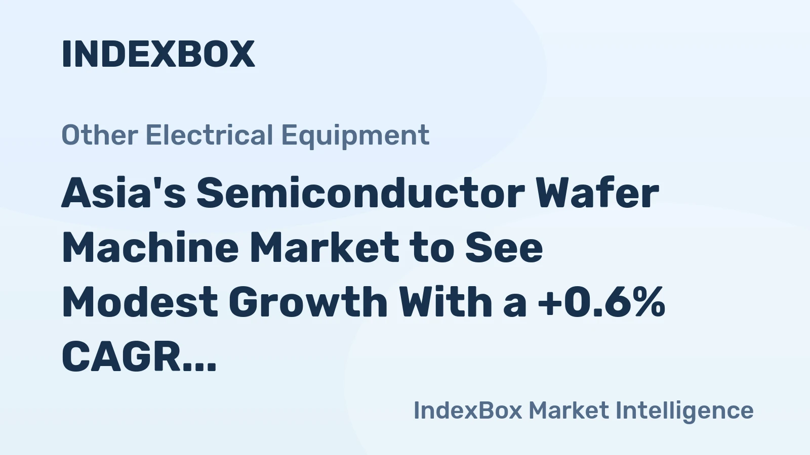 Asia's Semiconductor Wafer Machine Market to See Modest Growth With a +0.6% CAGR in Value Through 2035