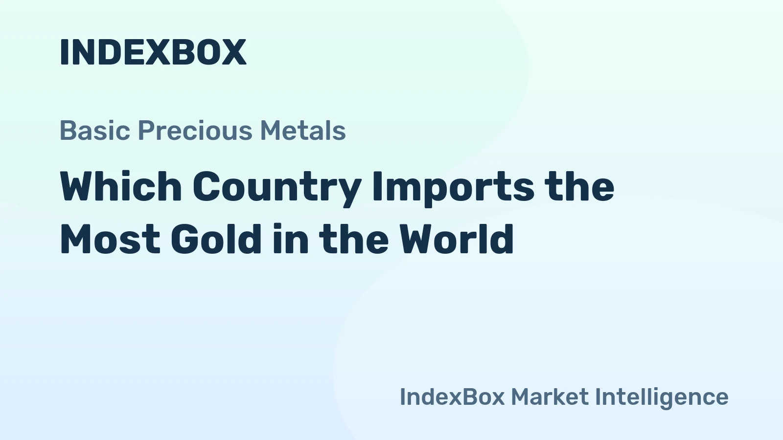 Which Country Imports the Most Gold in the World?