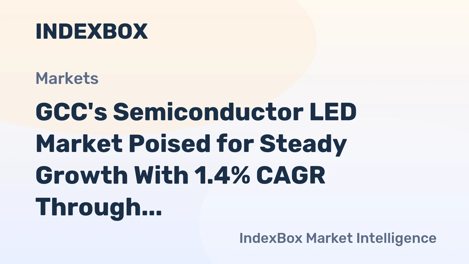 GCC's Semiconductor LED Market Poised for Steady Growth With 1.4% CAGR Through 2035