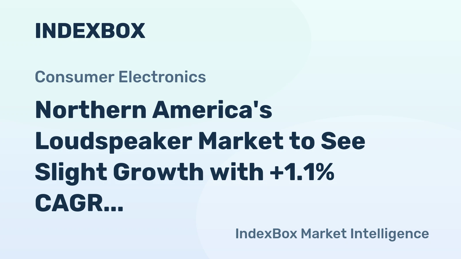 Northern America's Loudspeaker Market to See Slight Growth with +1.1% CAGR Over Next Decade