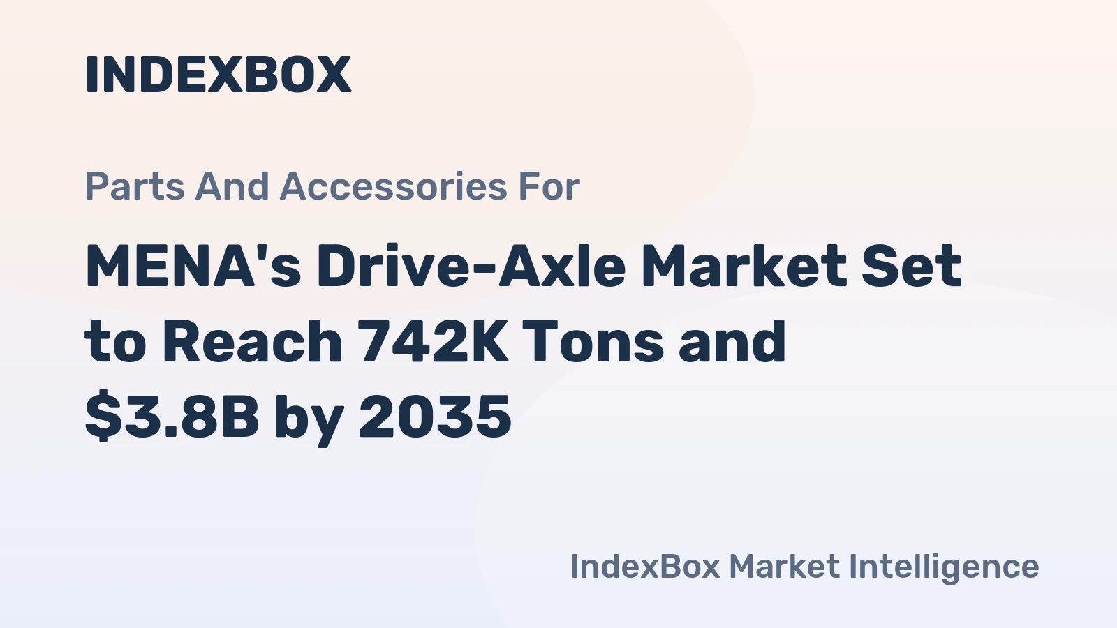 MENA's Drive-Axle Market Set to Reach 742K Tons and $3.8B by 2035