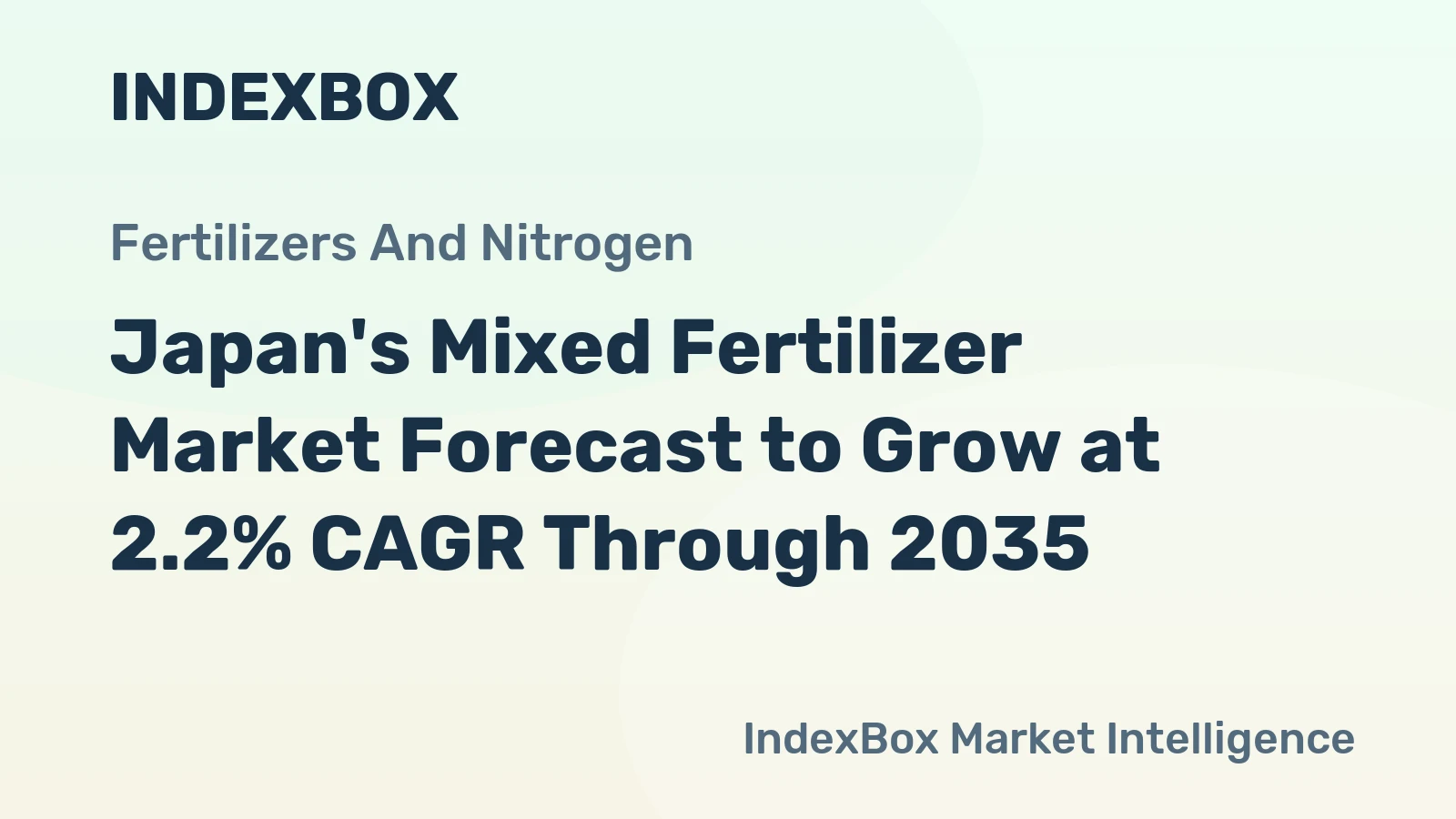 Japan's Mixed Fertilizer Market Forecast to Grow at 2.2% CAGR Through 2035